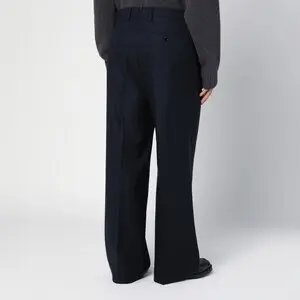 AMI Paris Tailored Trousers With Belt Loops And Welt Pockets - Black