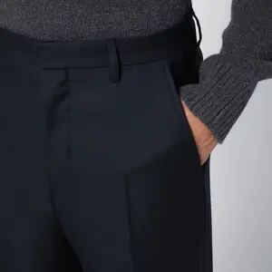 AMI Paris Tailored Trousers With Belt Loops And Welt Pockets - Black