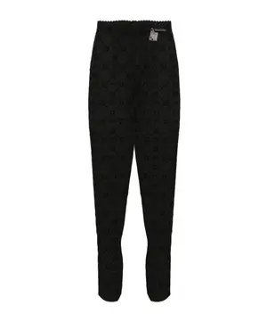 MARINE SERRE All-over Moon Printed Tights - Black