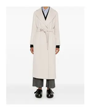 Max Mara Long Sleeved Belted Coat - Hazel