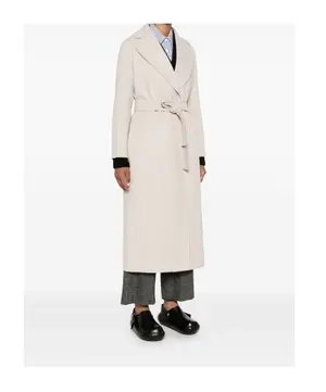 Max Mara Long Sleeved Belted Coat - Hazel