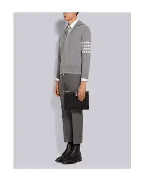 Thom Browne Pebbled Rectangular Clutch Bag