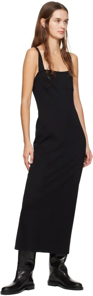 Helmut Lang Ribbed Asymmetrical Maxi Dress