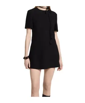Gucci Embroidered Silk Crêpe Mini Dress