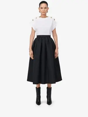 Alexander McQueen Seal Button-embellished T-shirt - White