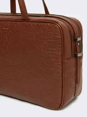 Max Mara Large Nappa Leather Boston Bag