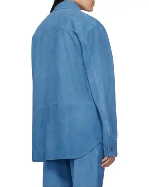 Bottega Veneta Lapel Long-sleeved Leather Jacket
