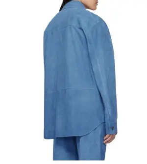 Bottega Veneta Lapel Long-sleeved Leather Jacket