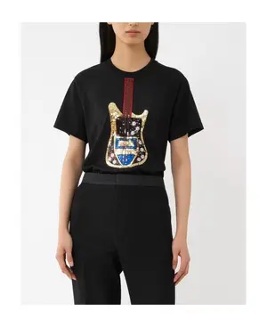 Chloé Embellished Guitar T-shirt