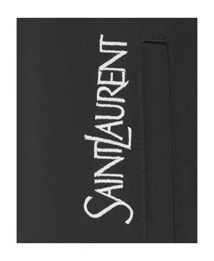 Saint Laurent Logo-embroidered Drawstring Striped Track Pants
