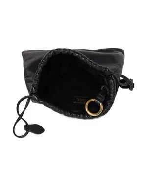 Miu Miu Logo Clutch - Black