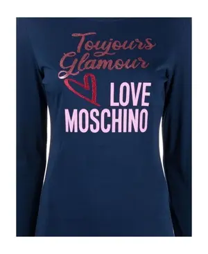 Moschino Long-sleeved Logo Print Top