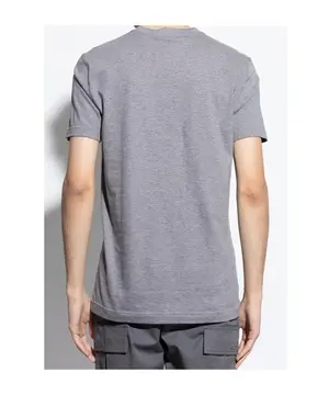 Dolce & Gabbana Dolce Gabbana Logo Plaque V-neck T-shirt - Grey