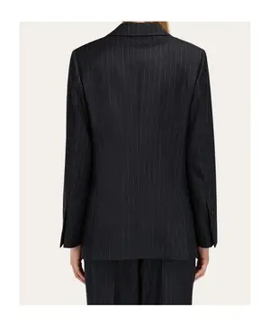 FERRAGAMO Double-breasted Pinstripe Suit Jacket