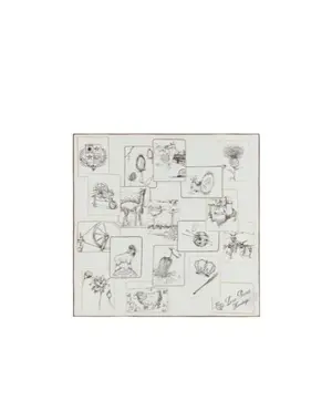 Loro Piana Pattern Scarf - White
