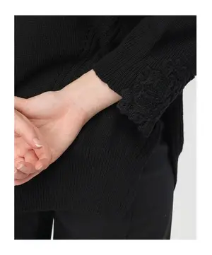 Ermanno Scervino V-neck Sweater With Lace Detailing