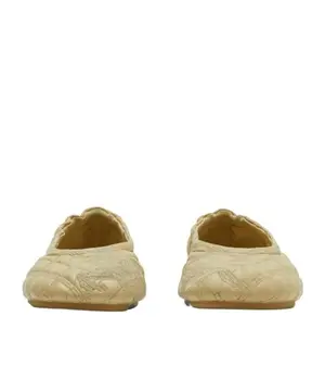 Burberry Quilted Slip-on Ballerina Flats - Clay