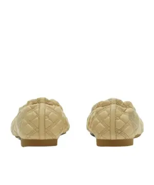 Burberry Quilted Slip-on Ballerina Flats - Clay