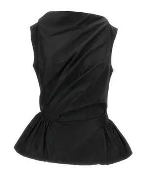 Simone Rocha Draped Bind Peplum Top
