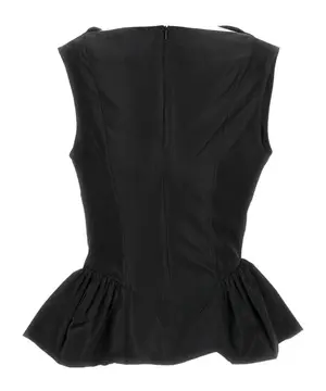 Simone Rocha Draped Bind Peplum Top