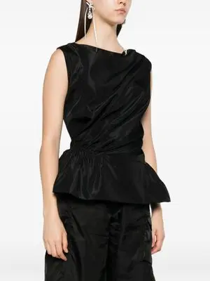 Simone Rocha Draped Bind Peplum Top