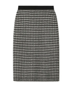 Tory Burch Jacquard Knit Pencil Skirt - Black