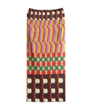 PLEATS PLEASE BY ISSEY MIYAKE Geometric Print Pleated Skirt