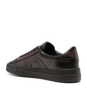 Santoni Lace-up Sneakers With Embossed Logo