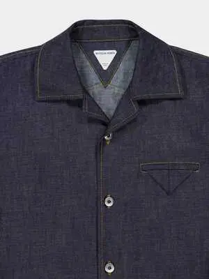 Bottega Veneta Rinsed Straight Denim Shirt - Indigo