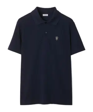 Burberry Logo Embroidered Regular-fit Polo Shirt - Storm Color