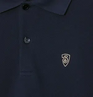 Burberry Logo Embroidered Regular-fit Polo Shirt - Storm Color