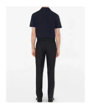 Burberry Logo Embroidered Regular-fit Polo Shirt - Storm Color