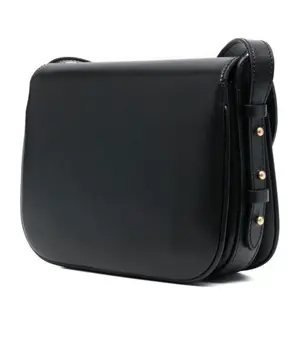 Soeur Flap Shoulder Bag - Black