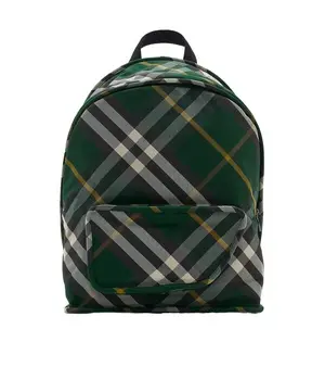 Burberry Vintage Check Zipped Backpack - Black