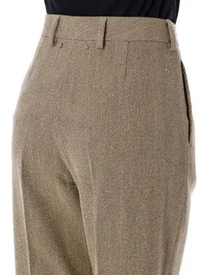GOLDEN GOOSE Herringbone Straight-leg Trousers