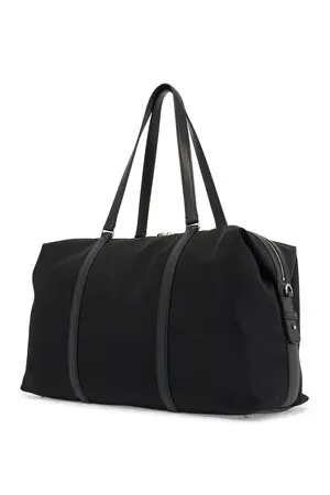 Bally Logo Patch Striped Travel Bag