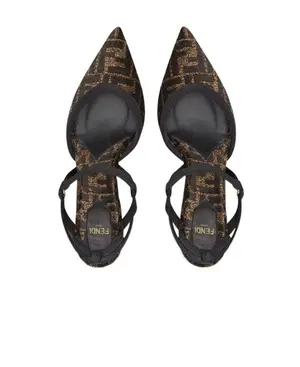 Fendi Monogram Jacquard Pointed-toe Pumps