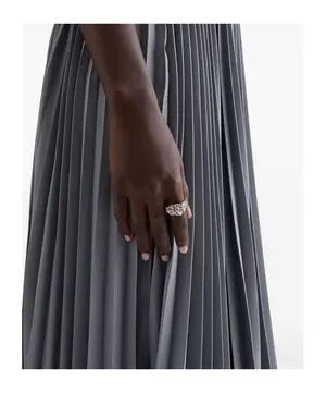 JIL SANDER Toned Knotted Chain Ring