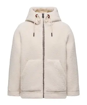 Moncler Zip-up Fleece Jacket With Drawstring Hood