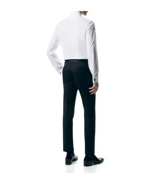 TOM FORD Pleated Bib-collar Cotton Shirt - White