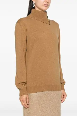 Fabiana Filippi High Neck Sweater With Ribbed Details