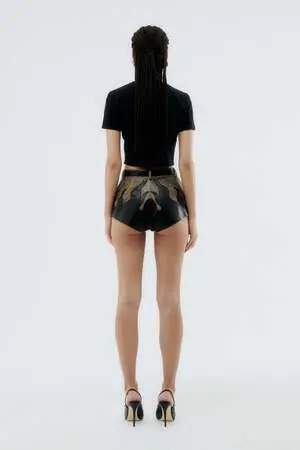 Alessandra Rich Embellished Cropped T-shirt