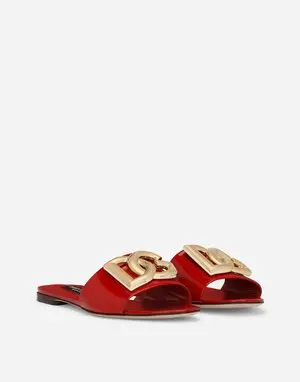Dolce & Gabbana Logo Plaque Slip-on Slides