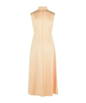 JIL SANDER Sleeveless Deep V-neck Maxi Dress With Side Buttons - Pink