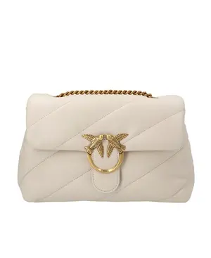 Pinko Love Classic Puff Satchel Bag - Nude