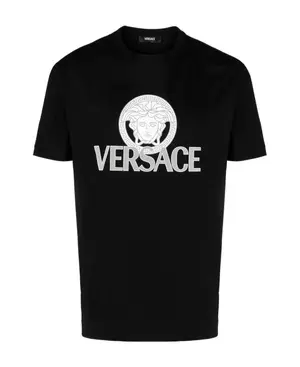 Versace Medusa Head-printed Crewneck T-shirt - Black
