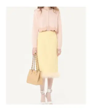 Valentino Garavani Wool Cardigan With Lace Detail - Nude