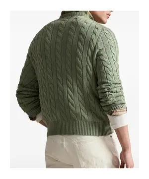 Polo Ralph Lauren Cable Knit Crewneck Sweater - Green