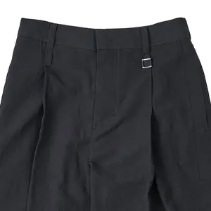 WOOYOUNGMI Belt Loop Casual Pants - Black