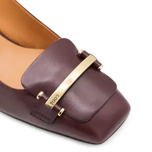 TOD'S Block Heel Slingback Pumps - Brown